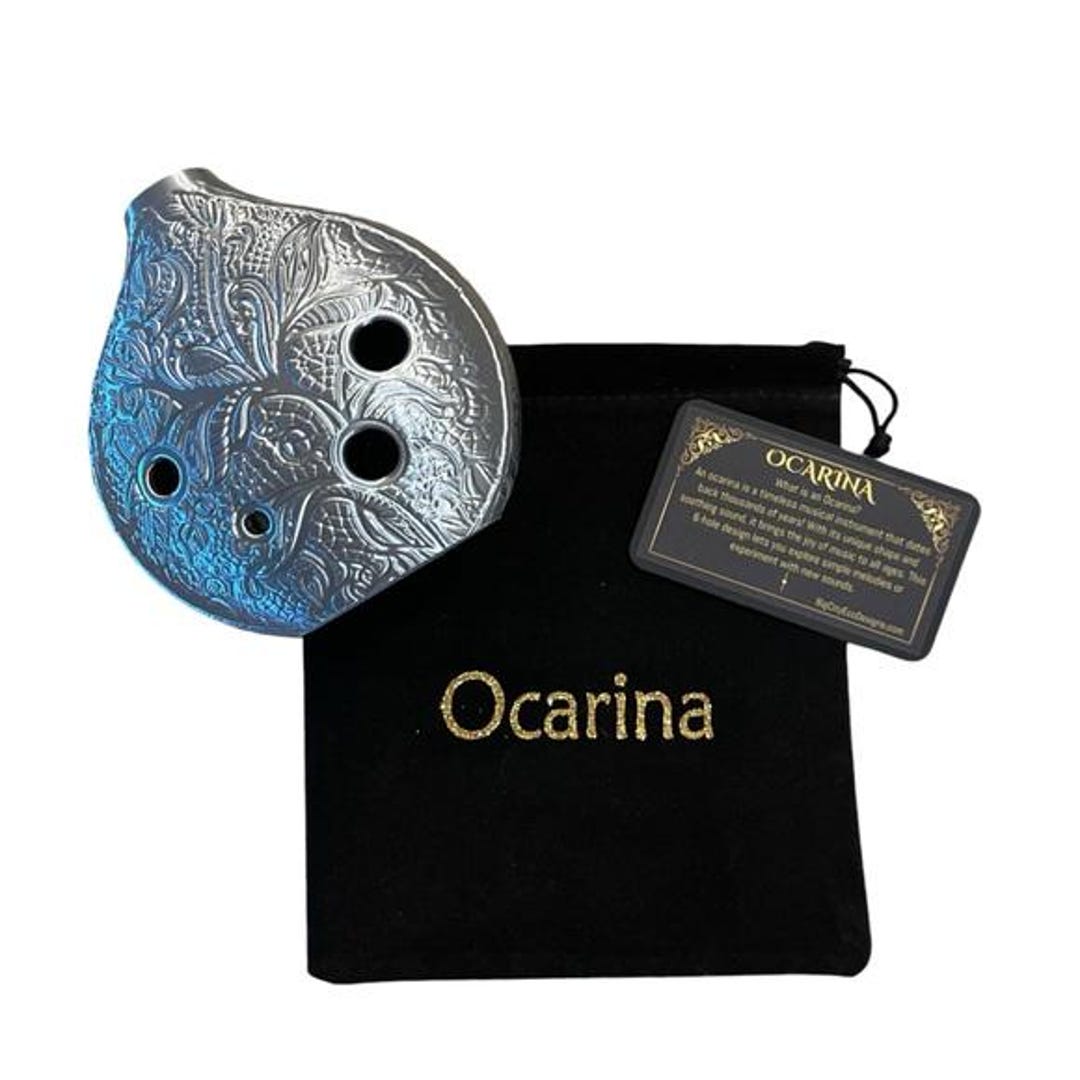 Unique Metallic Silver Filigree Ocarina Set – the Perfect Gift for ...