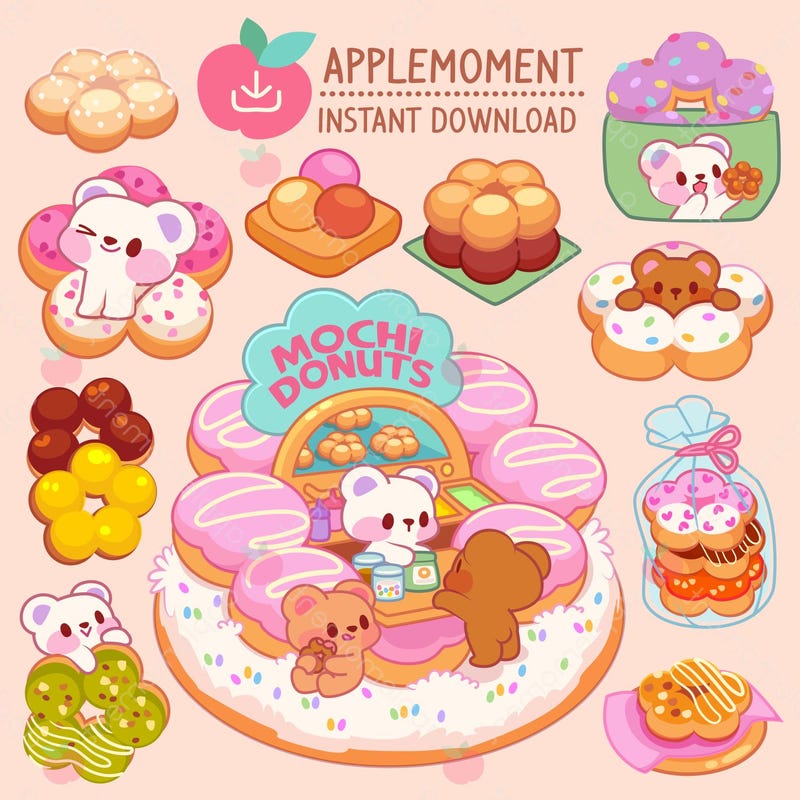 Mochi Sticker - Etsy
