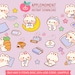 Kawaii Bunny Night Routine Clipart Stickers, PNG (digital Download) - Etsy