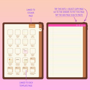 Cute Kawaii Goodnotes Digital Notebook Rainbow Bunny Ice Cream Shop ...