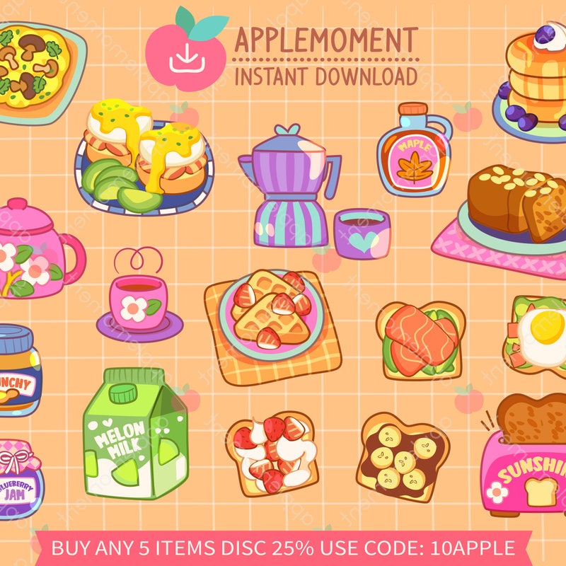 Kawaii Breakfast - Etsy