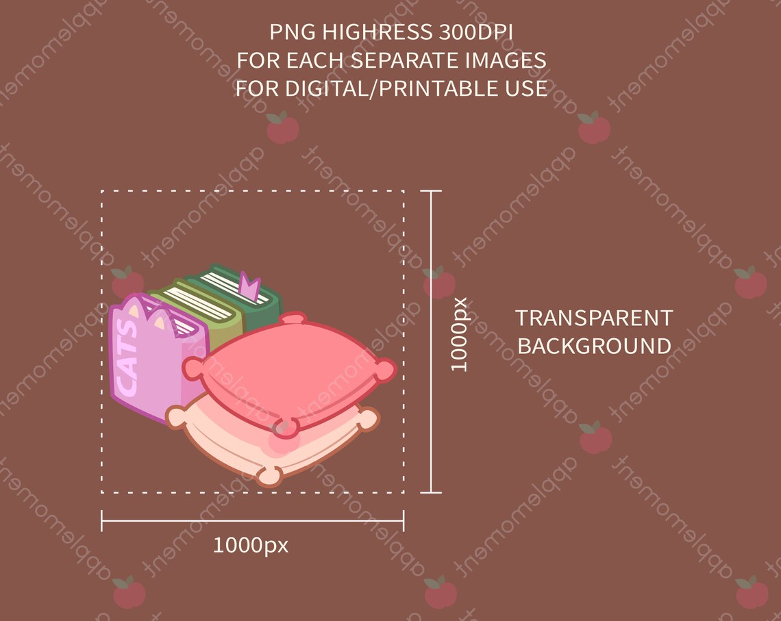 Cute Kawaii Printable Digital Stickers Clipart Illustration Sleeping ...