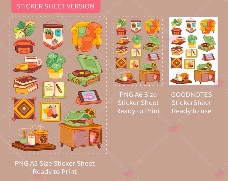 Cute Kawaii Printable Digital Stickers Clipart Small Happiness - Etsy