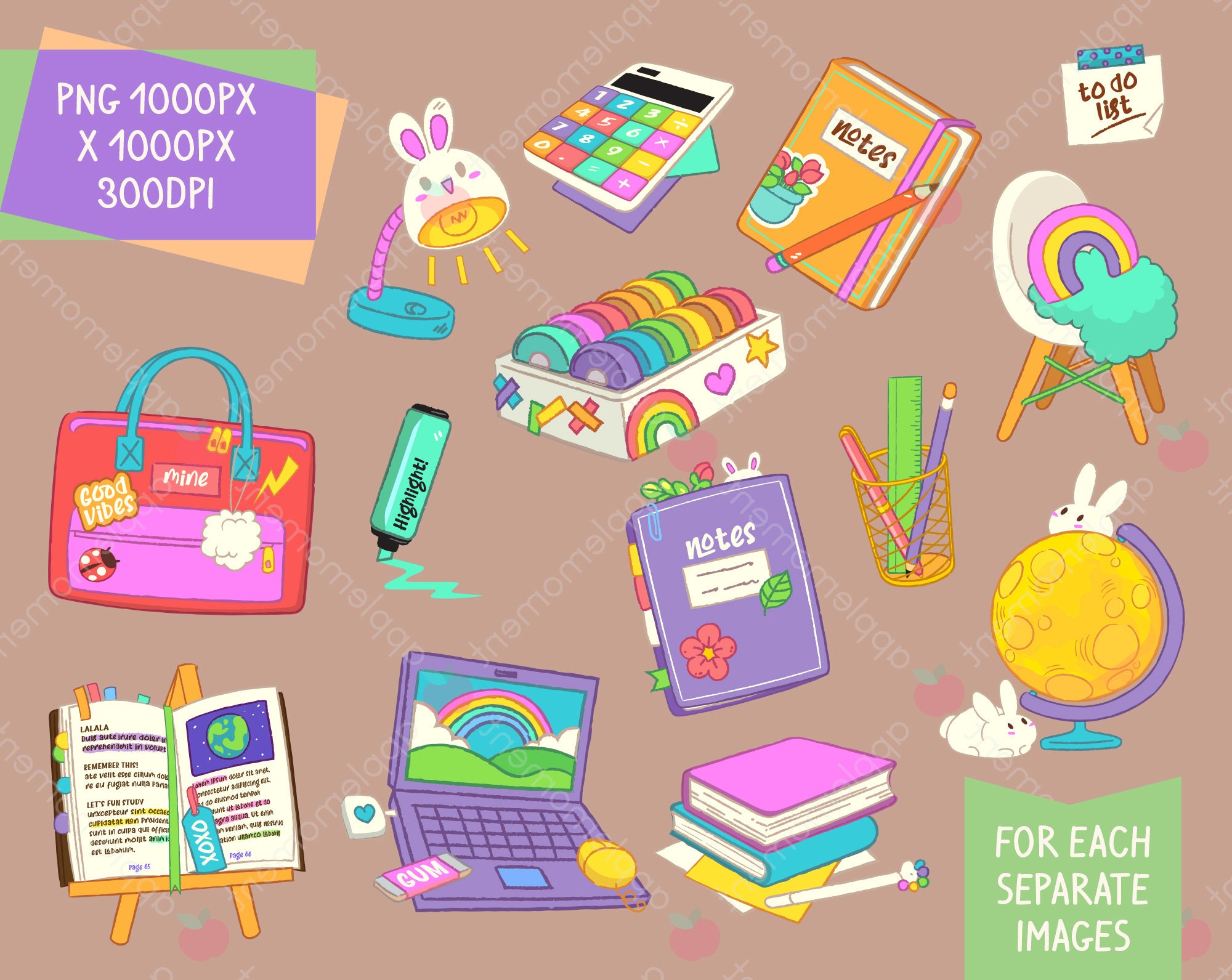 Cute Kawaii Sticker Sheet Student School Study Stationery - Etsy