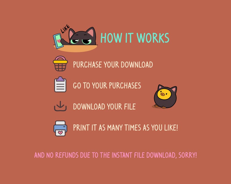 Cute Kawaii Printable Digital Stickers Clipart Animal Cafe Coffee Brown ...