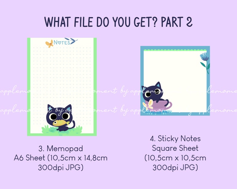 Kawaii Cat Planner Sheet, Daily, Weekly, Notes (digital Download) - Etsy