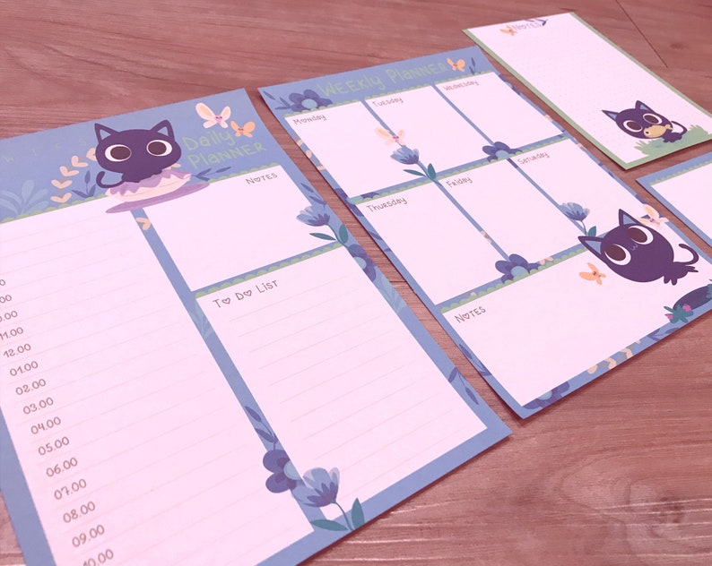 Kawaii Cat Planner Sheet, Daily, Weekly, Notes (digital Download) - Etsy