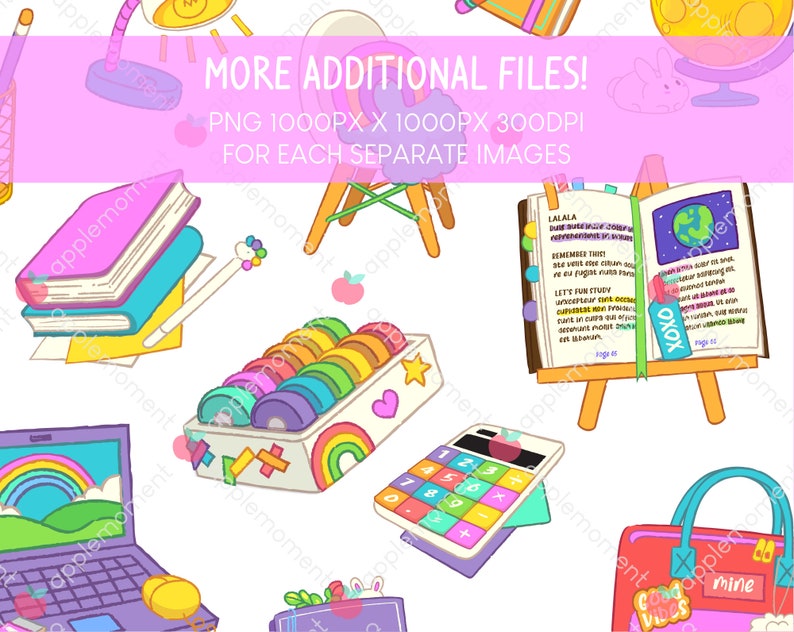 Cute Kawaii Sticker Sheet Student School Study Stationery - Etsy