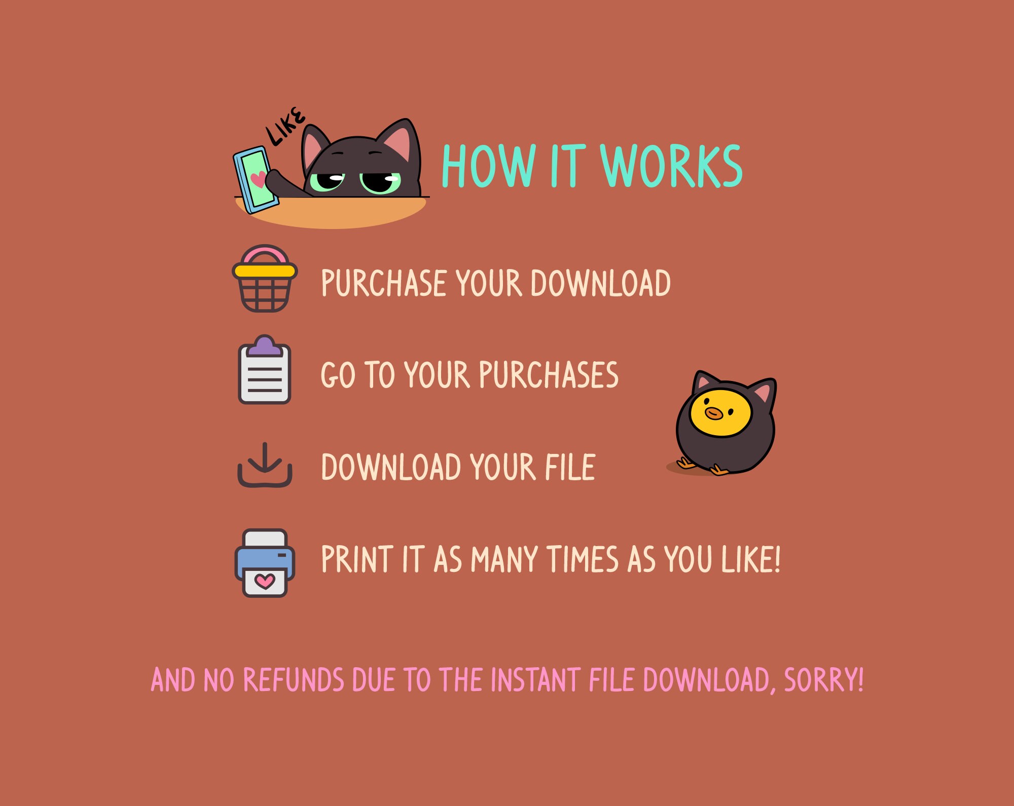 Kawaii Cupid Cat Planner Set, Monthly, Weekly, Notepad (PDF, PNG) - Etsy UK