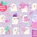 Cute Kawaii Sticker Sheet Student School Study Stationery, Books ...