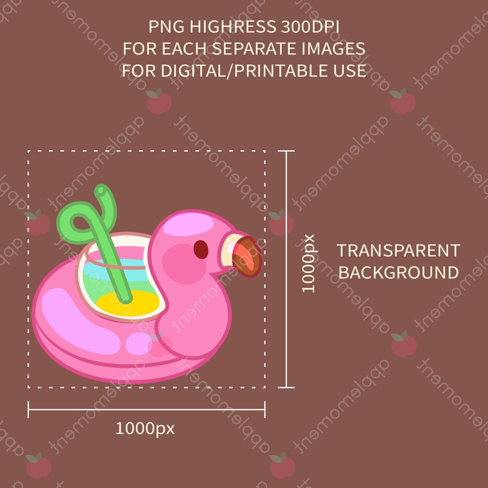 Cute Kawaii Printable Digital Stickers Clipart Animal Summer Party Pool ...