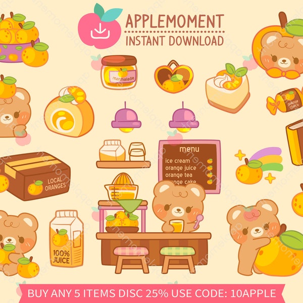 Cute Kawaii Printable Digital Stickers Clipart Rainbow Sticky Rice ...