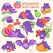 Cute Kawaii Printable Digital Stickers Clipart Fruit Bat, PNG ...