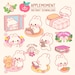 Cute Kawaii Printable Digital Stickers Clipart Bunny Rabbit Prayer, PNG ...