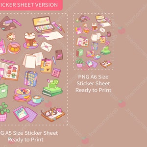 Cute Kawaii Printable Digital Stickers Clipart Rainbow Colorful Slow ...