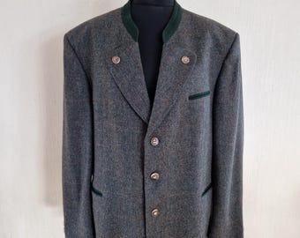Classic Austrian Mens Linen Jacket Alpen Tracht German Jacket Trachten ...