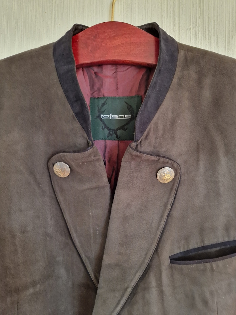 Vintage Classic Austrian Mens Tyrolean Traditional Folk Bavarian Jacket ...