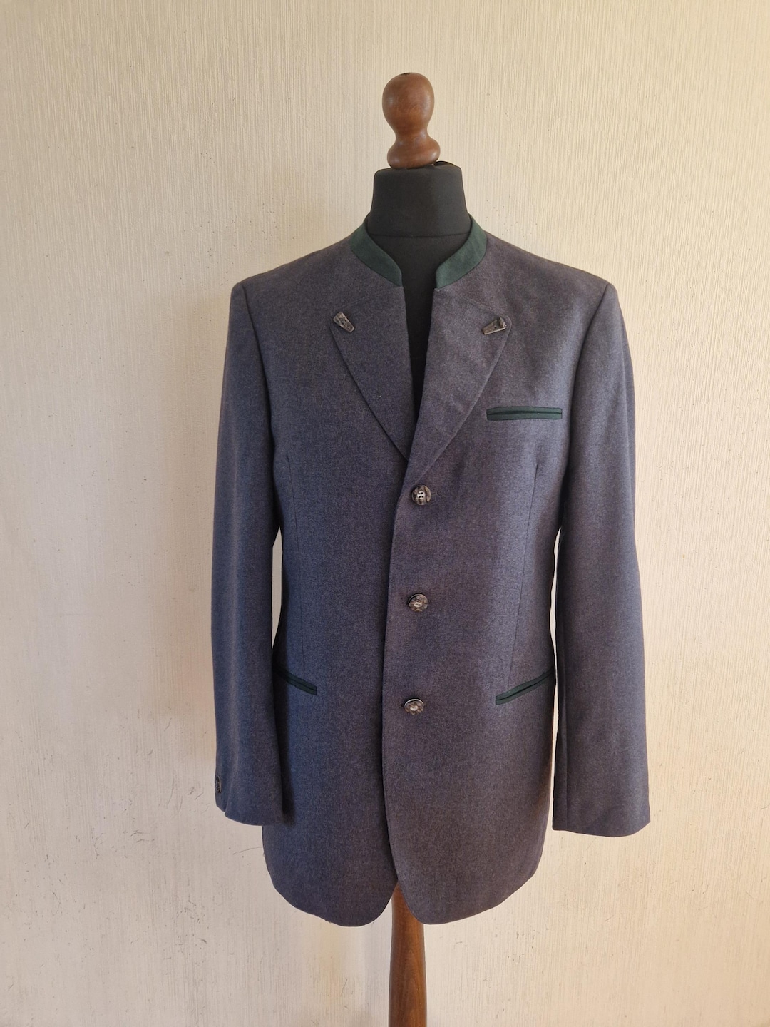 Vintage Classic Austrian Mens Tyrolean Traditional Folk Bavarian Wool ...