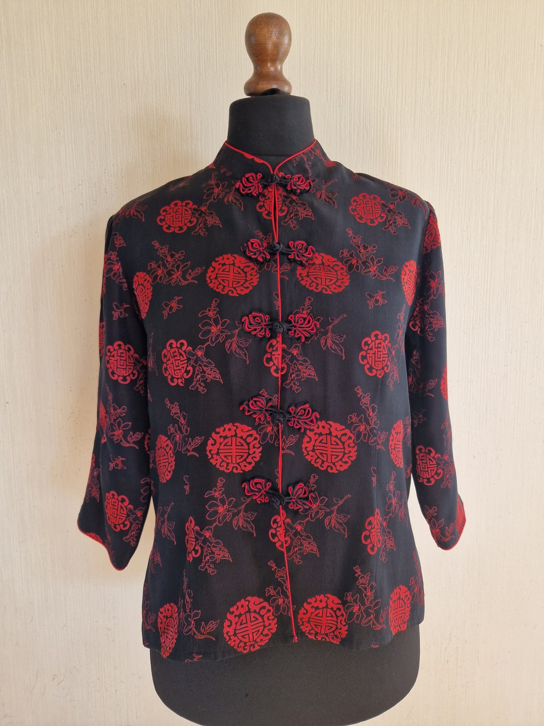 Vintage Women Chinese Cheongsam Asian Blouse Large Size - Etsy