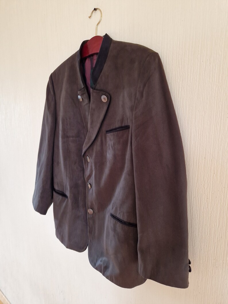 Vintage Classic Austrian Mens Tyrolean Traditional Folk Bavarian Jacket ...