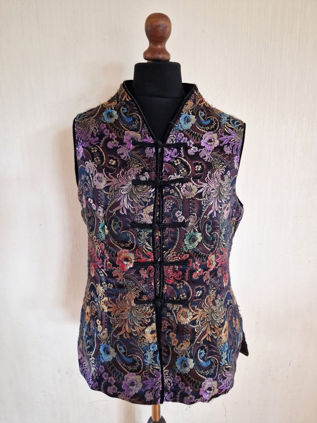 Vintage Women Chinese Cheongsam Asian Vest With a Warm Lining Large ...
