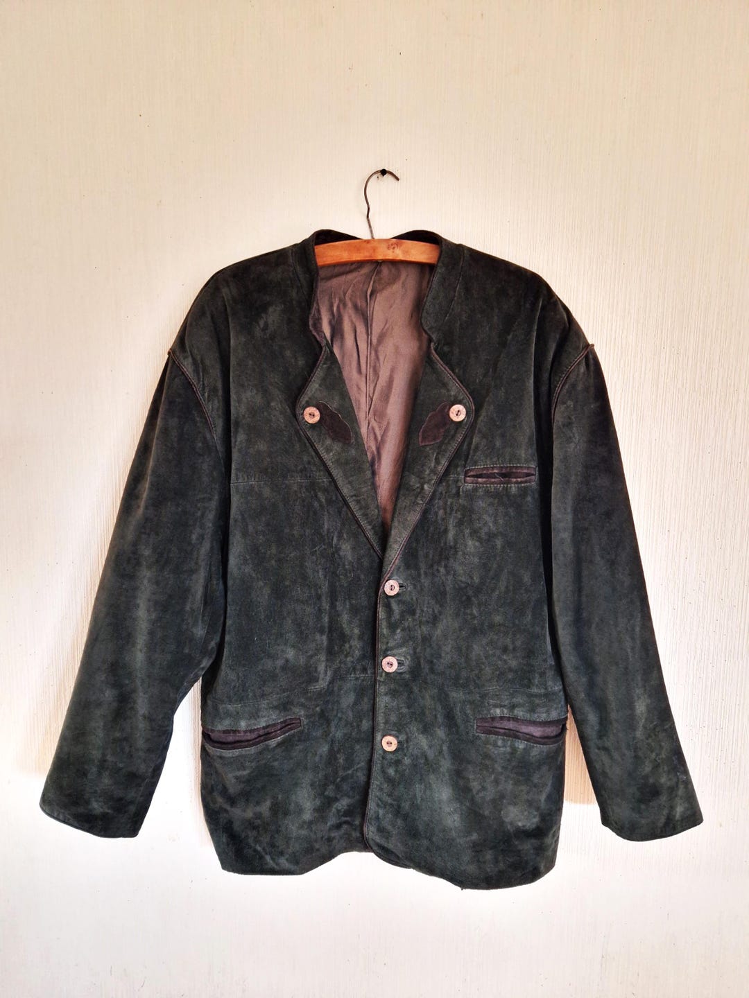 Vintage Mens Suede Leather Loden Trachten Bavarian German Traditional ...