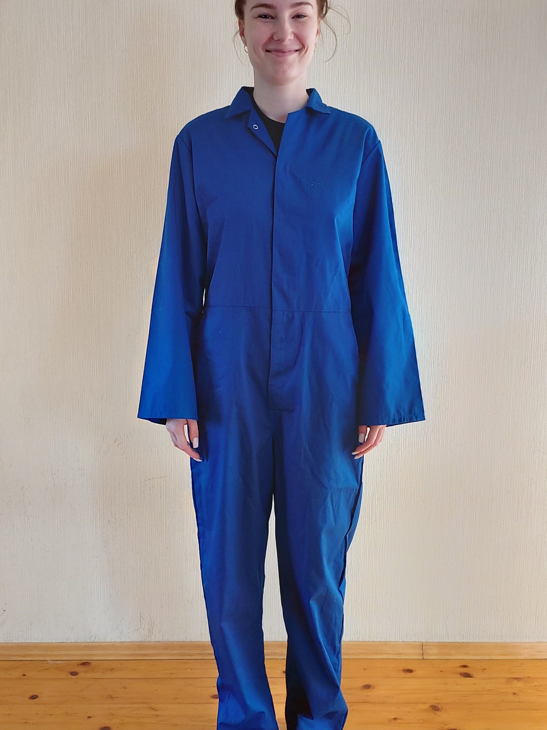 Vintage Workers Coveralls Navy Workers Mechanic Work Wear Jumpsuit ...