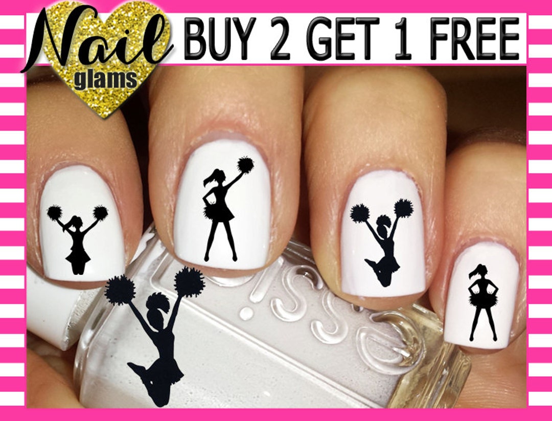 60 Nail Wraps Decals Cheerleader Cheer Sports - Etsy
