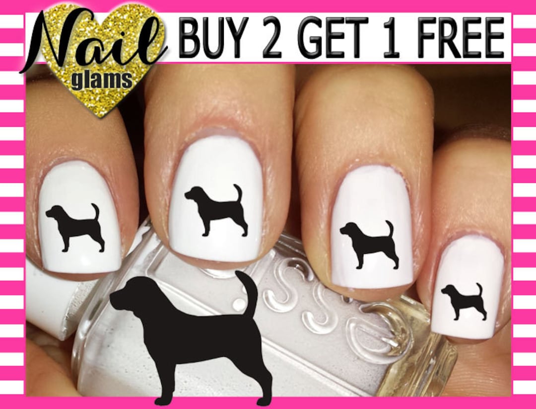 60 Nail Decals BEAGLE Dog Nail Art - Etsy