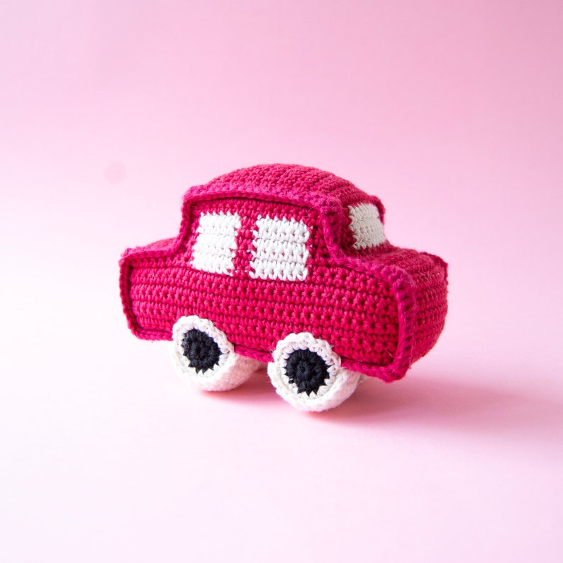 Cute Crochet Car Toy Pattern, Printable Amigurumi PDF Pattern, Kids ...