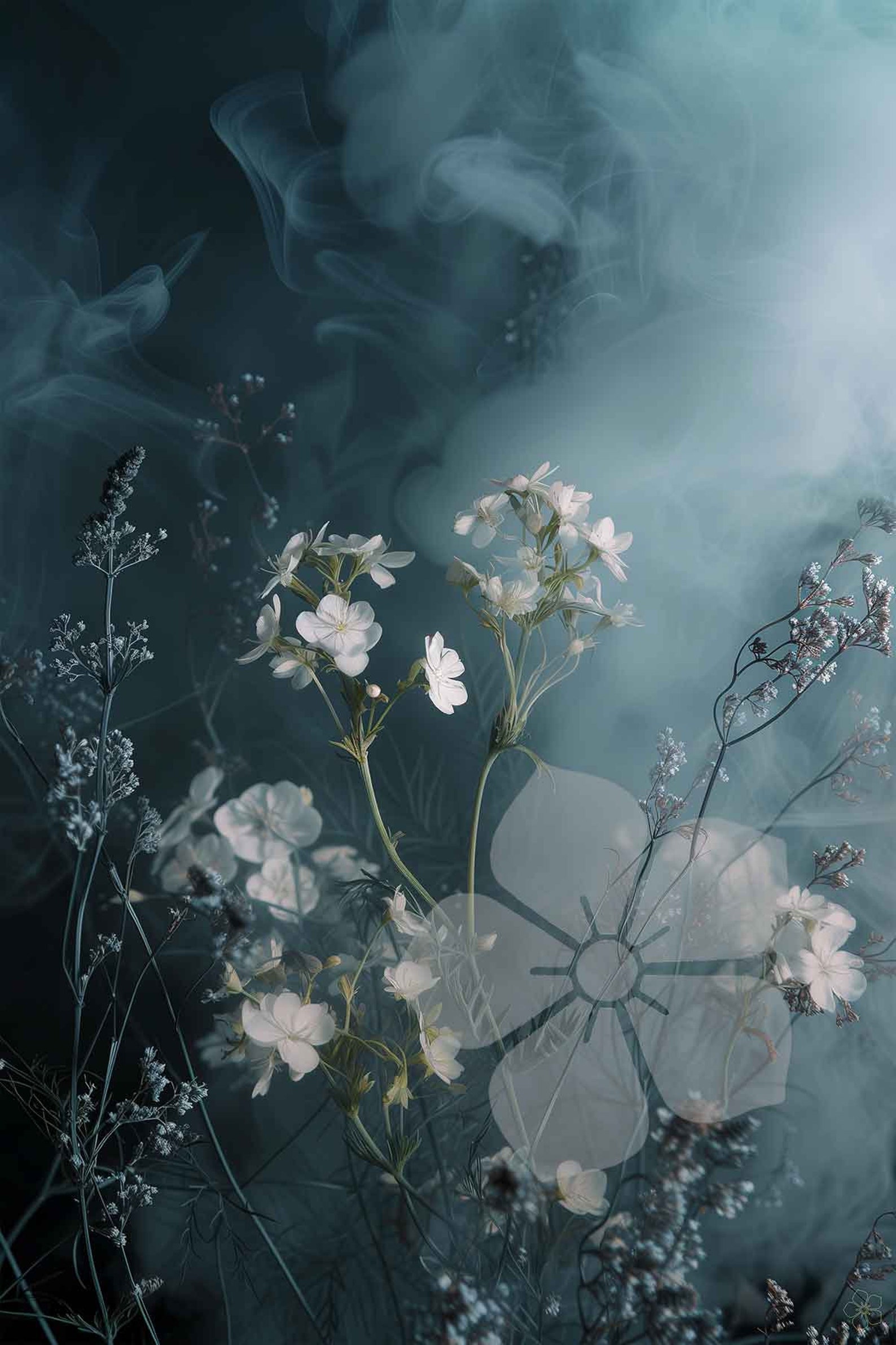 Moody Floral Artwork, Digital Download, DIY Print, AI Art, Flowers ...