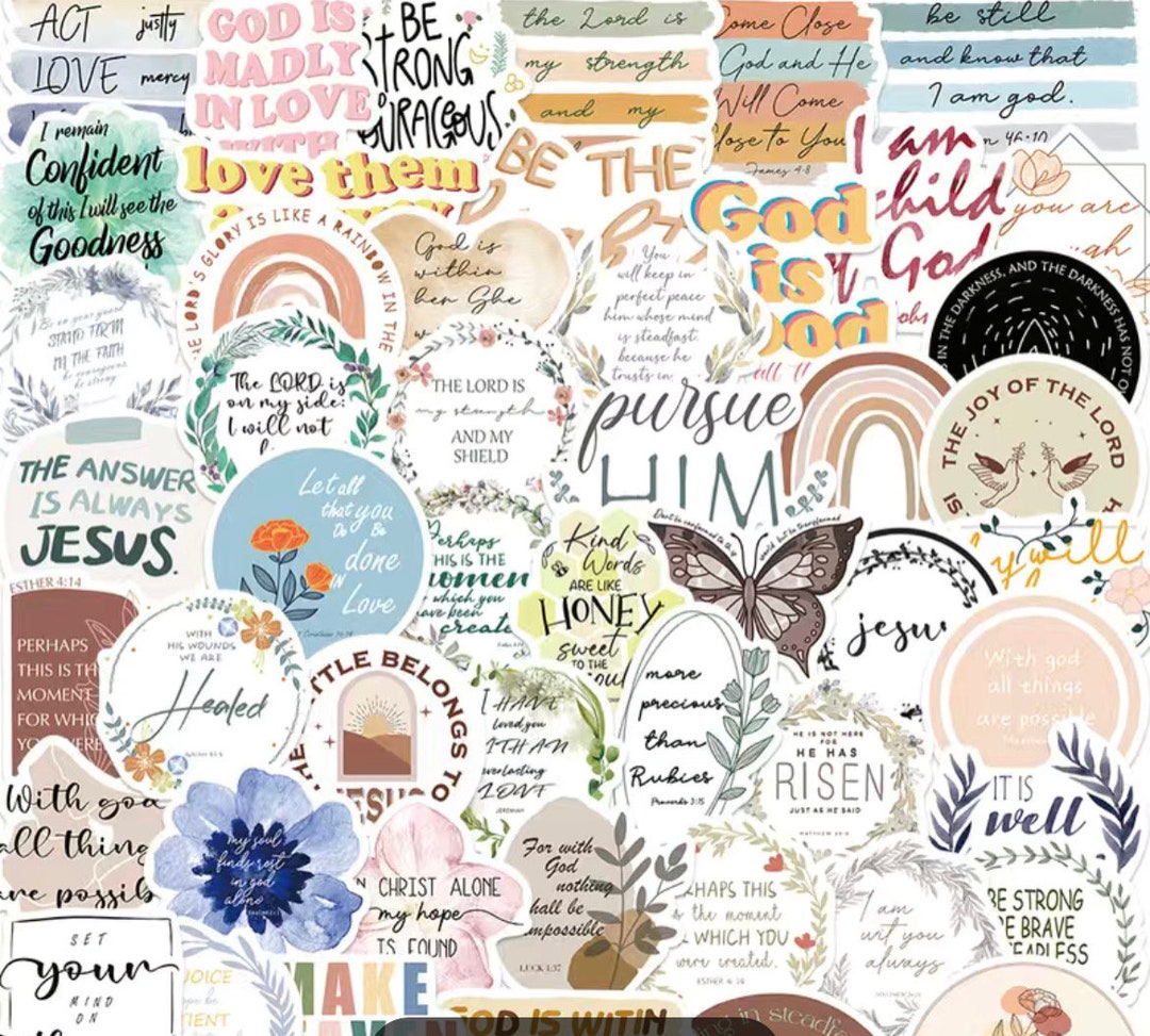 Bible Verse STICKER PACK Bible Verse Stickers Bible Quote - Etsy