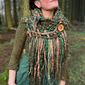 The ‘root & Fable’ A Magical Woven Scarf of Blended Fibres, Dread Scarf ...
