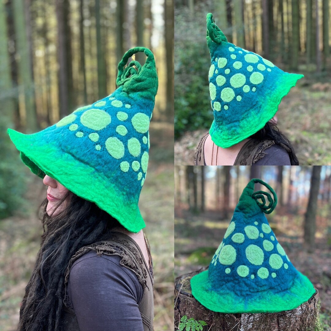 The frumious One Felted Forest Mushroom Hat Shroom Witch - Etsy