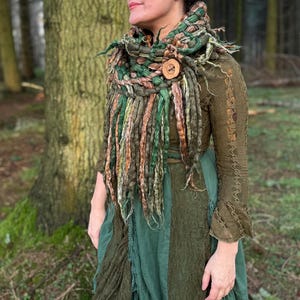 The ‘root & Fable’ A Magical Woven Scarf of Blended Fibres, Dread Scarf ...