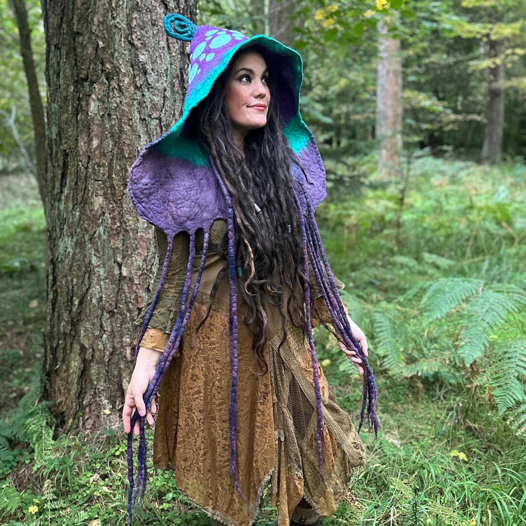 The ‘jubjub’ Fairytale Felted Shroom Hat, Mushroom Hood - Etsy