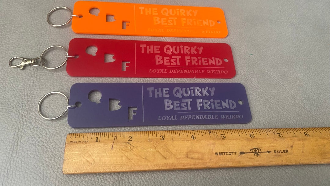 Geeky Laser Cut Acrylic Personality Identifier Keychains With Quote ...