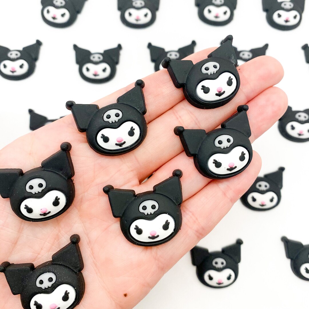 Black San Kuku Head Soft Rubber Charm, DIY, Jewelry Making Supplies, 3D ...