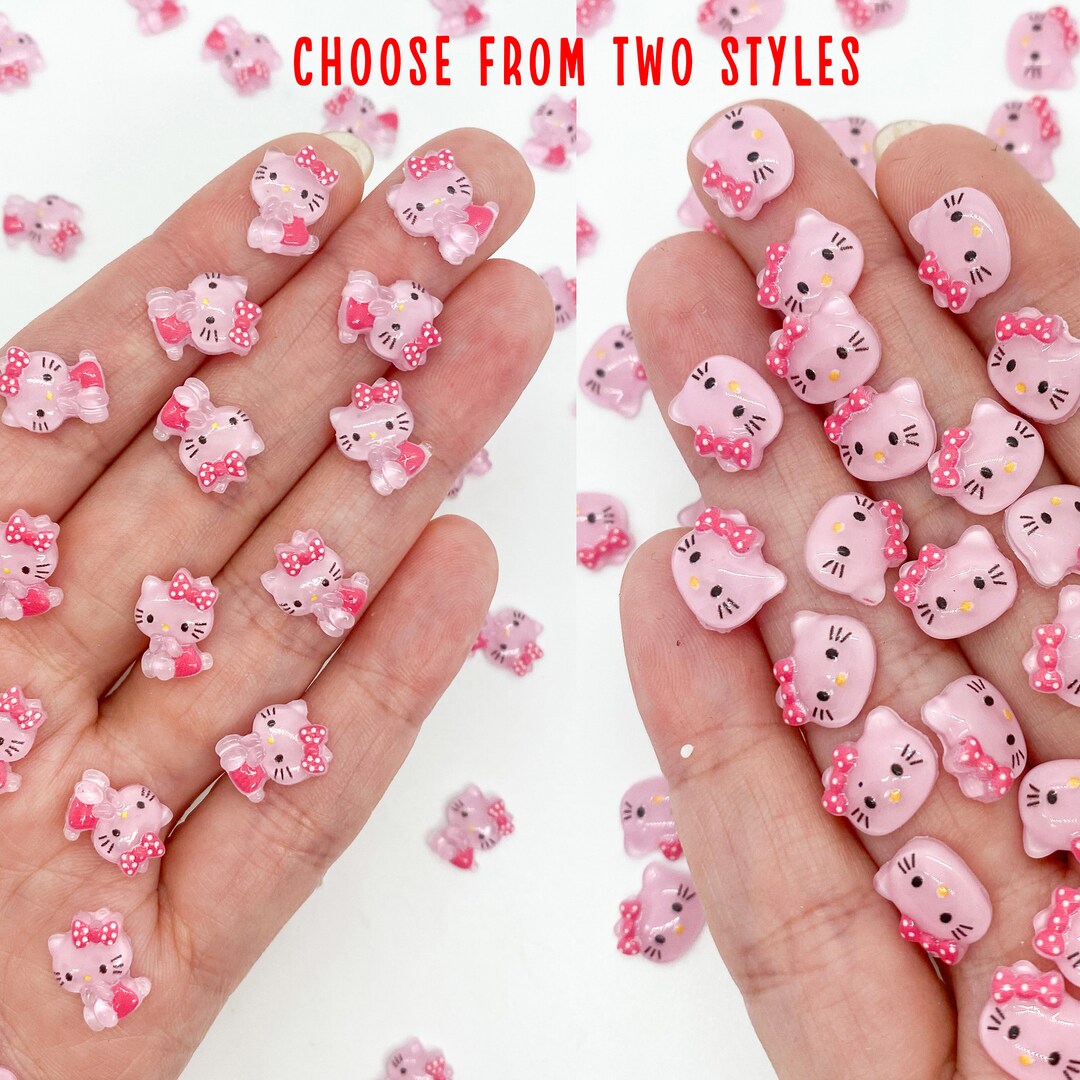 Kawaii All Pink HK Resin Nail Charms Nail Art Nail - Etsy
