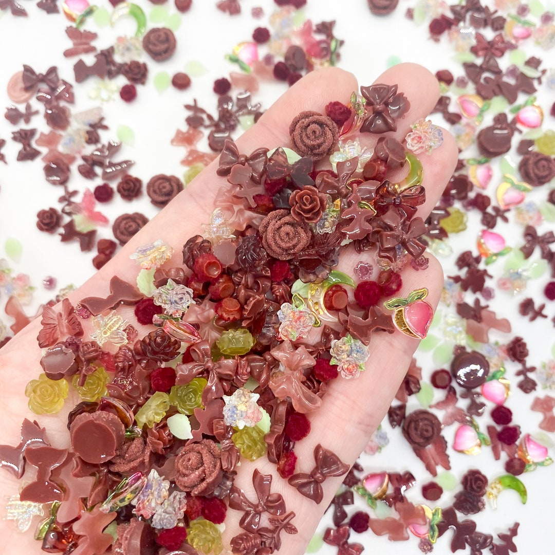 BOGO Vintage Rose Mix Resin Nail Charms, Luminous, Glow, Nail Art, Nail ...