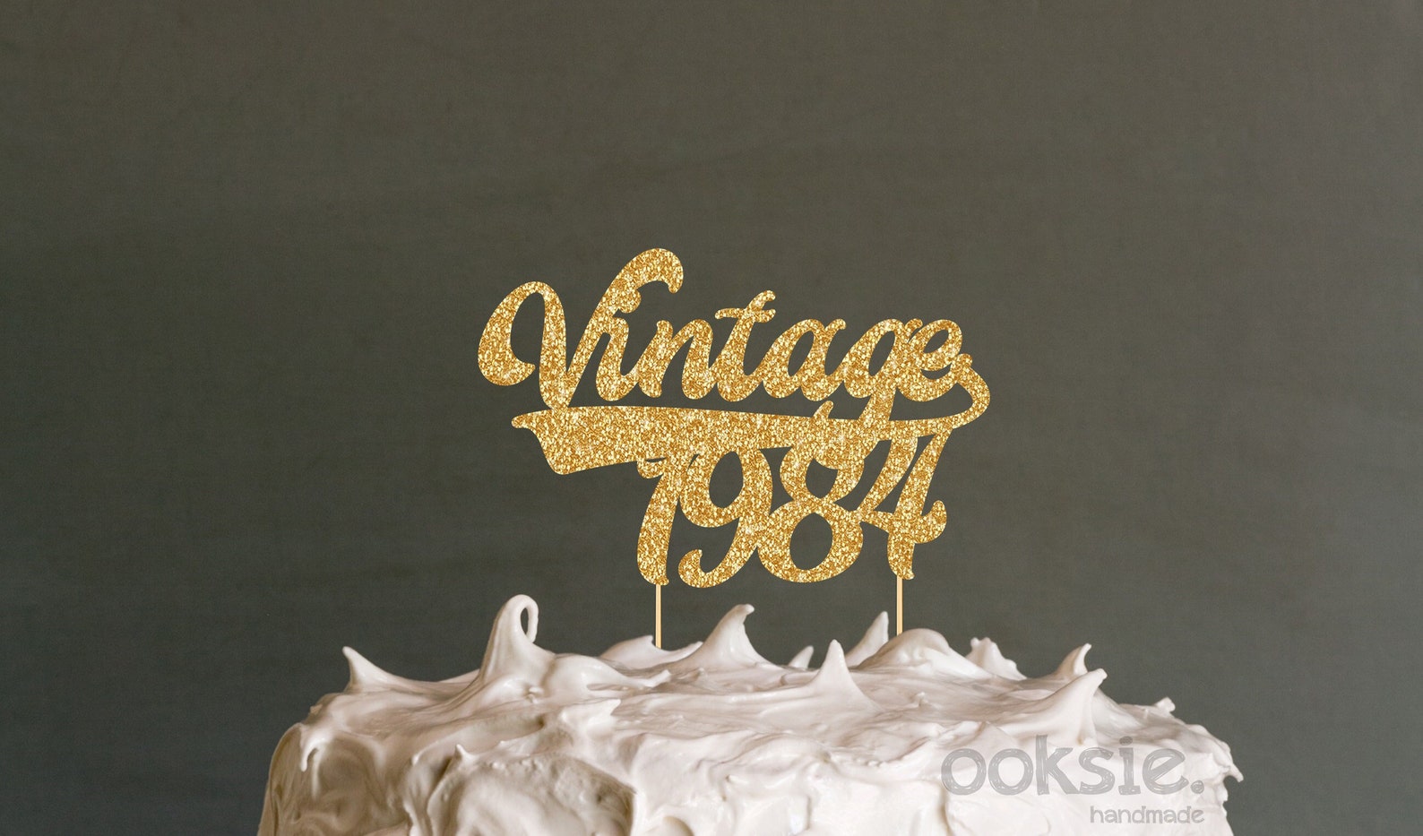 40th Birthday Cake Topper - Vintage 1984 Fortieth Birthday Cake Topper ...