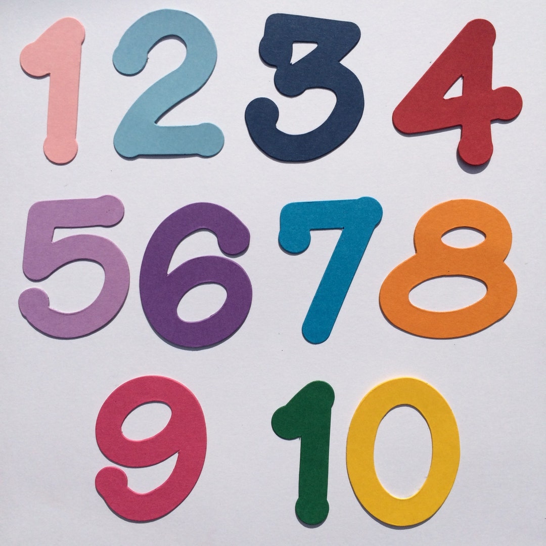 11 Cardstock / Cardboard Numbers - 2 Inches / 5 Cm Tall - Etsy