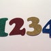 Die Cut Glitter Cardboard Number - 3 Inches / 7.5cm Tall - Etsy