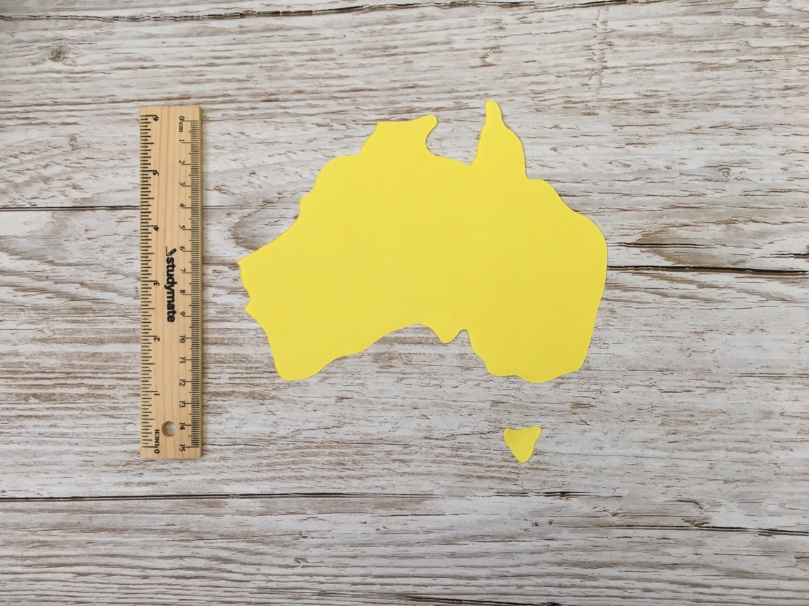 Map of Australia Die Cut Shapes Made of Cardboard / Card Stock - Etsy