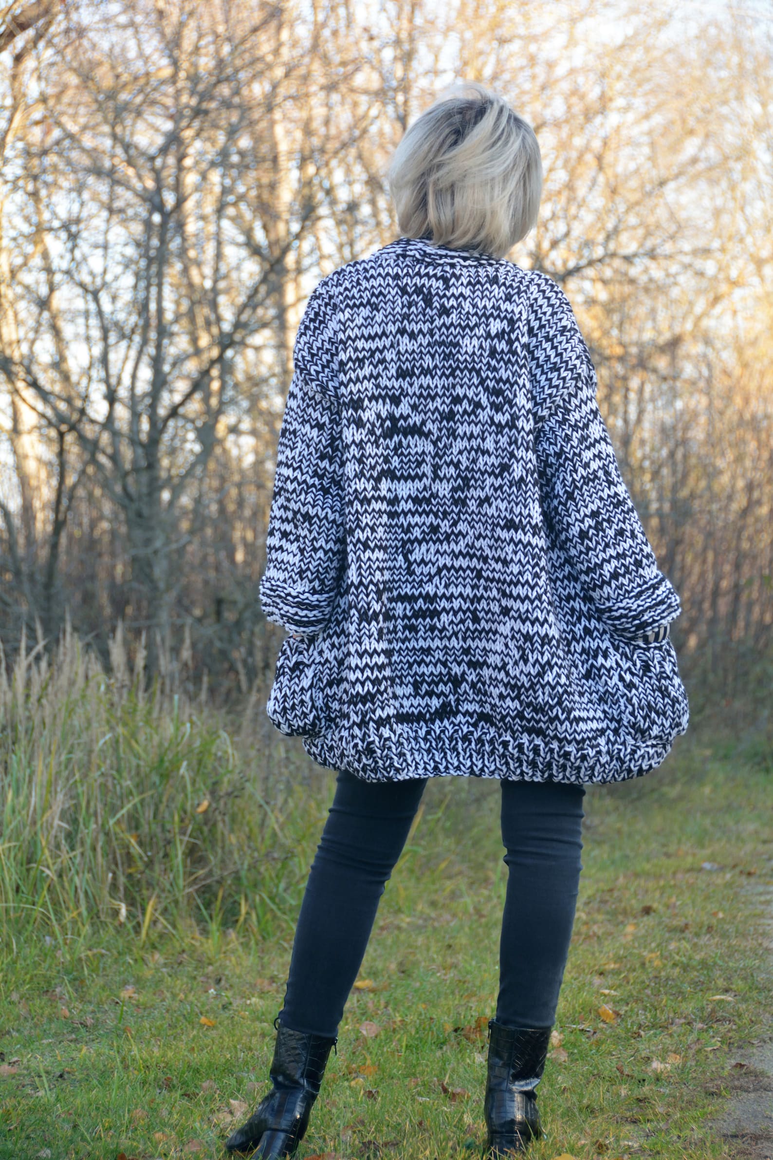 Chunky Cardigan Knitting Pattern Bulky Cardigan Knitting - Etsy