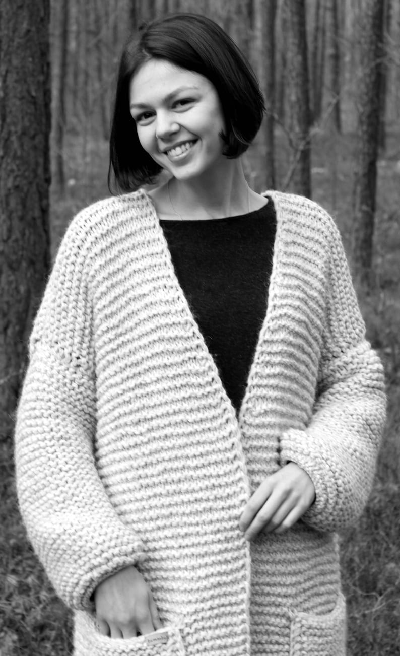 Set of 3 Knitting Patterns Cardigan Plus Size Over Size | Etsy