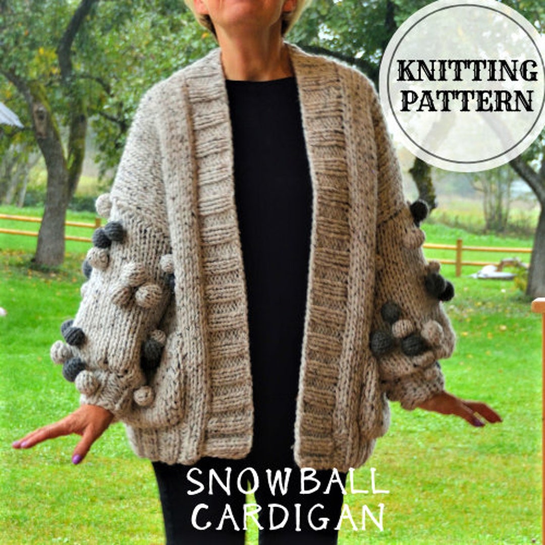 Chunky Cardigan Knitting Pattern, Bulky Cardigan, Knitting Pattern for ...
