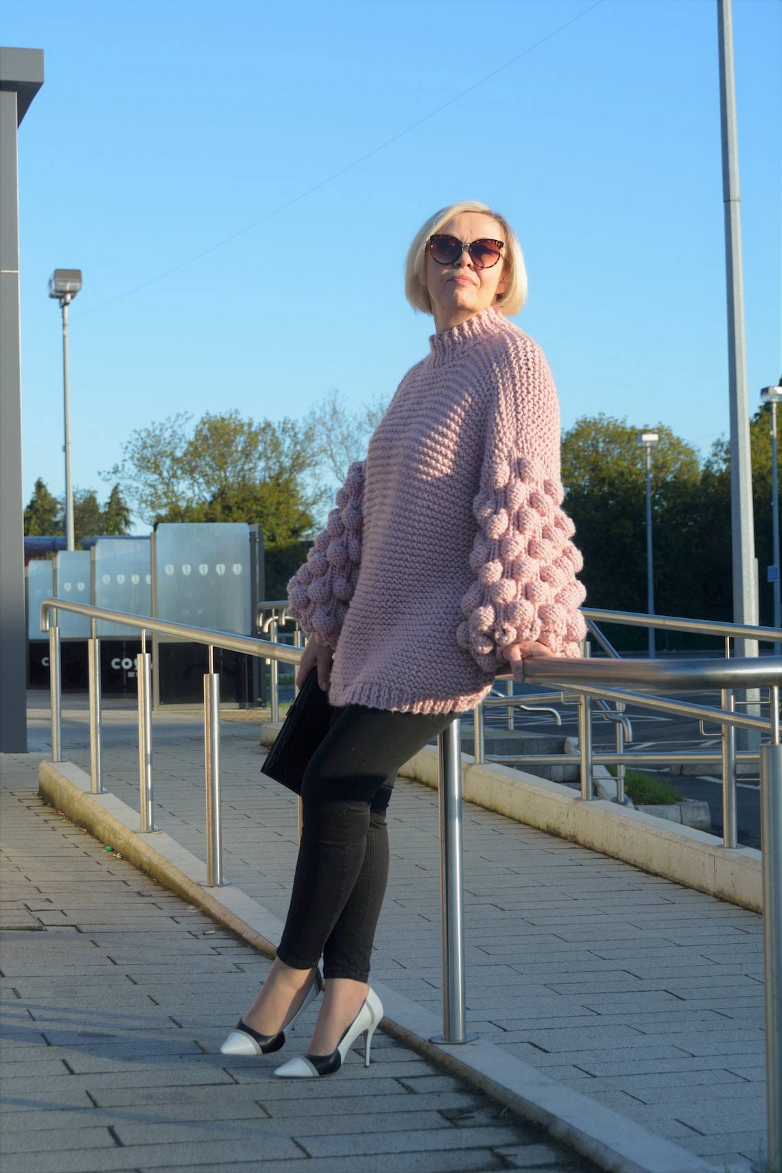 Bubble Sleeve Sweater Knitting Pattern Oversized Knitted - Etsy