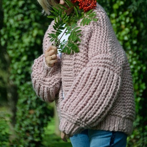 Must Have Cardigan Knitting Pattern, Oversized Chunky Cardigan, Super ...