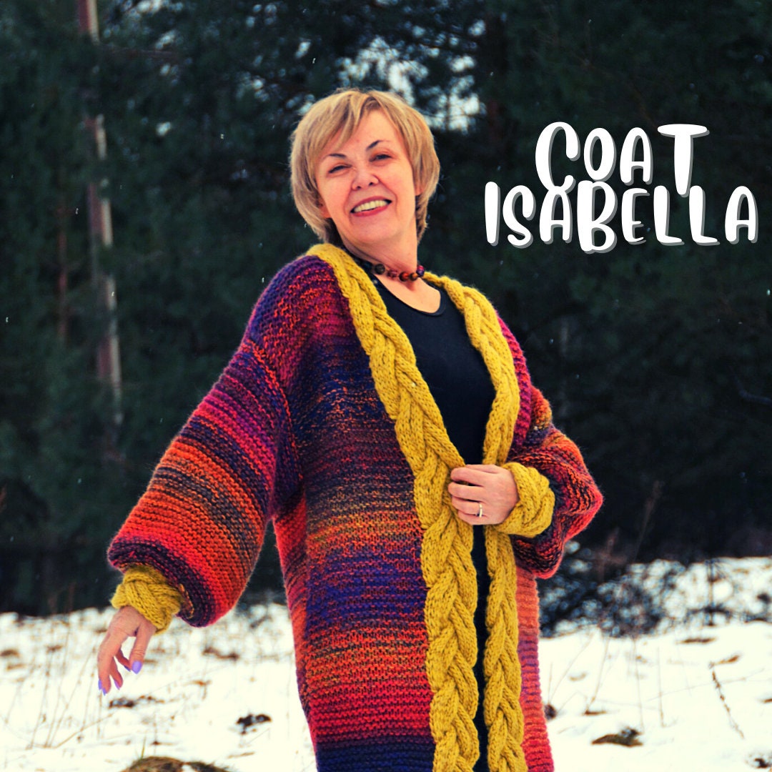 Chunky Cardigan, Chunky Knitting Pattern, Cable Cardigan, Oversized ...